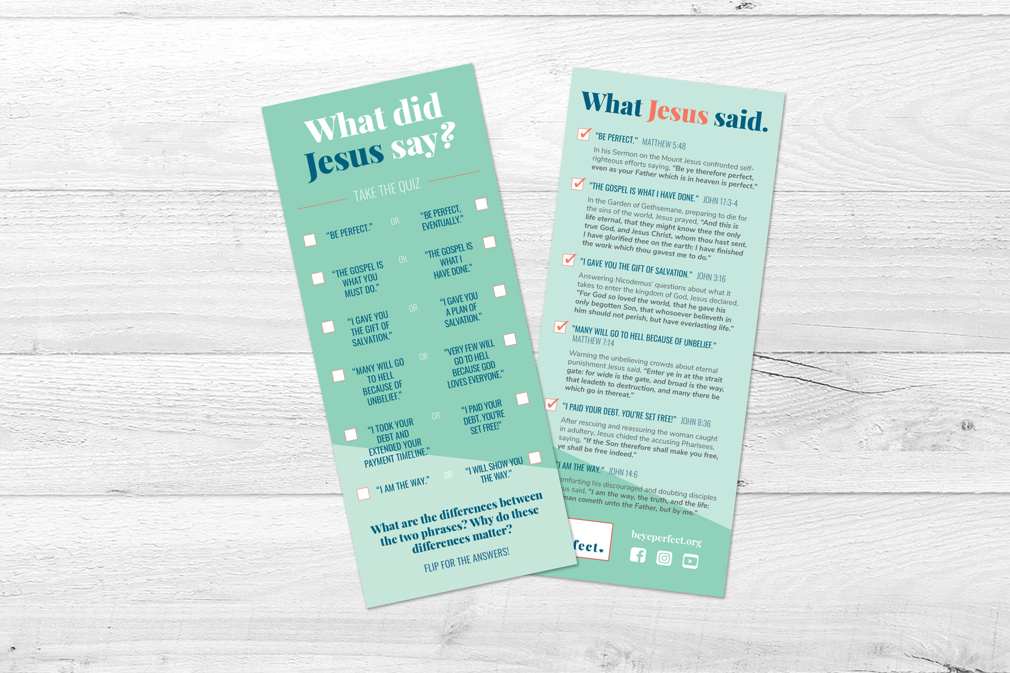 What Did Jesus Say? Witnessing Tract - Truth in Love Ministry